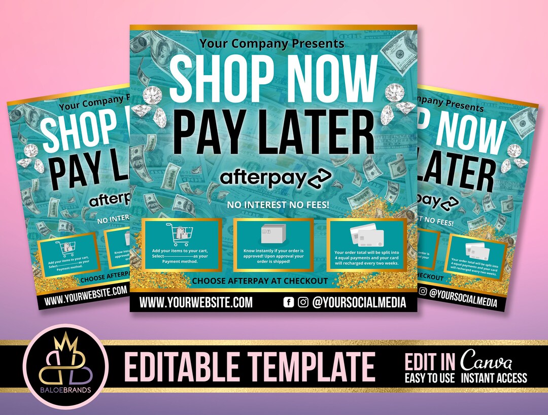 AFTERPAY Flyer, Instagram Flyer, Buy Now Pay Later Flyer, Sale Flyer ...