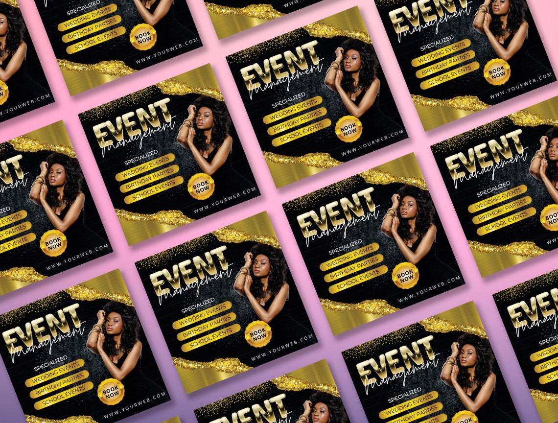 Event Management Flyer Template Canva Template DIY Social - Etsy