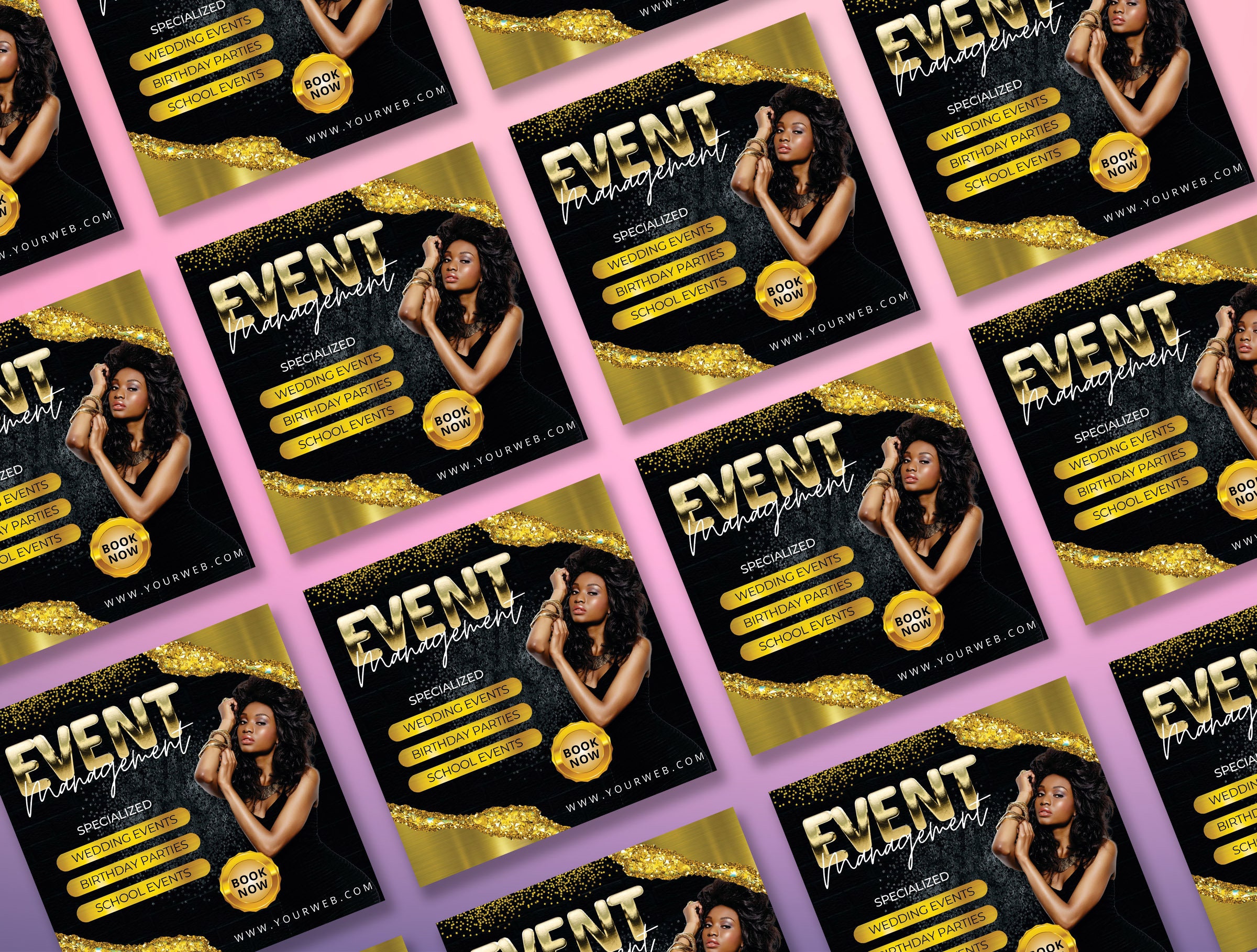 Event Management Flyer Template Canva Template DIY Social - Etsy