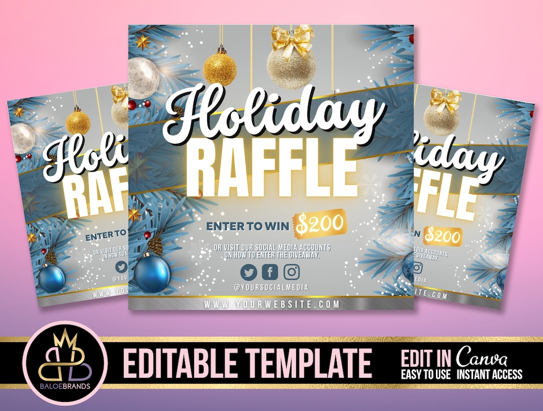 December Raffle Giveaway, Holiday Giveaway, Holiday Raffle, Raffle ...