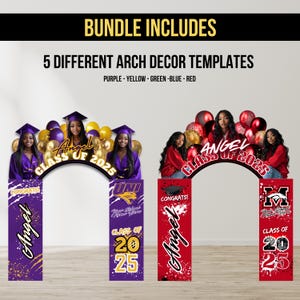 Graduation Arch Decor, Editable Template Grad Decor Party, Digital File ...