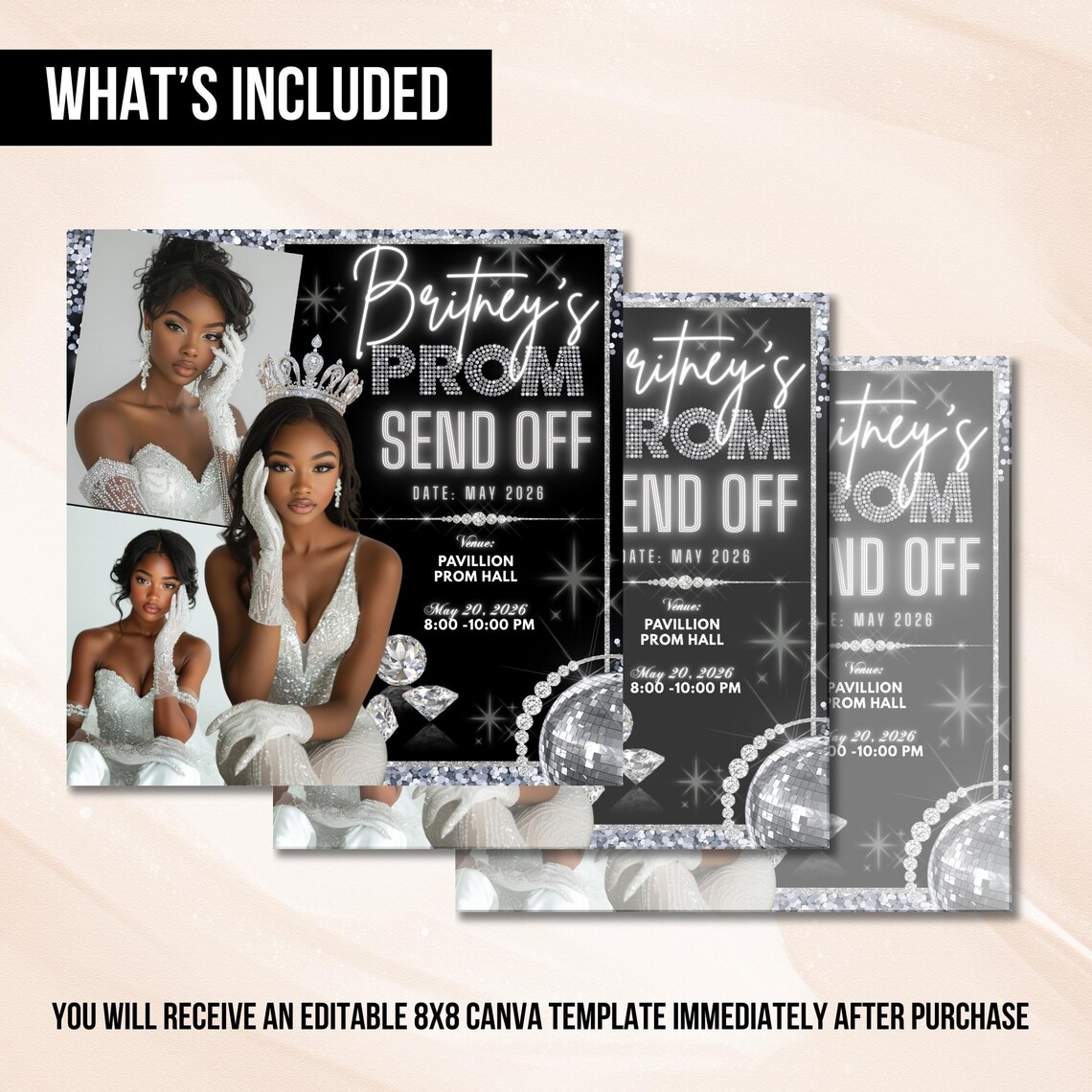 Prom Send off Flyer, DIY Prom Flyer, Prom Canva Template, Prom Send Off ...