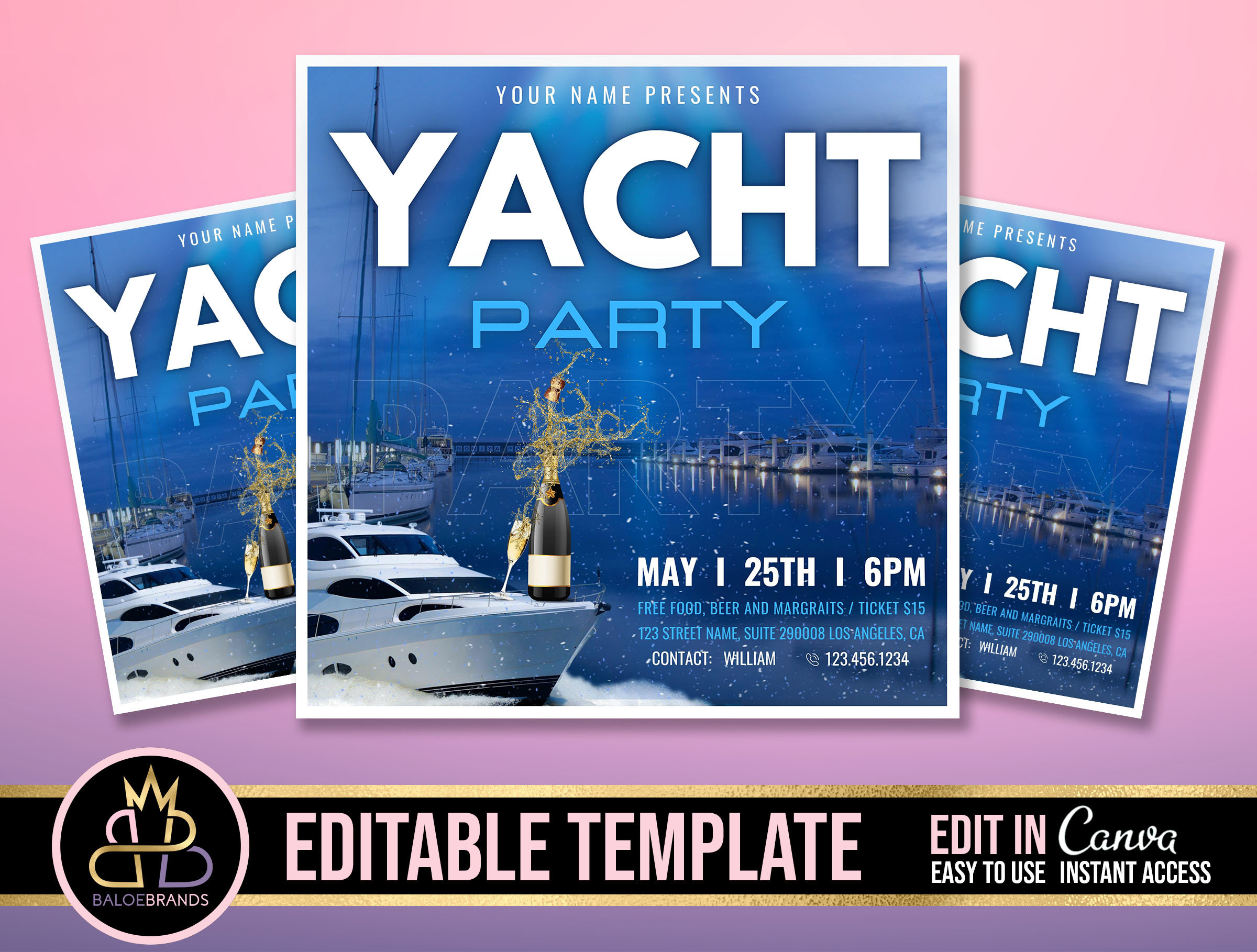 Boat Party Flyer Template