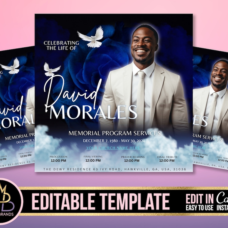 Funeral Memorial Posters - Etsy