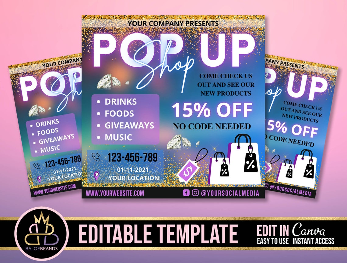 Editable Social Media Flyer, DIY Canva Template Editable Canva Template ...