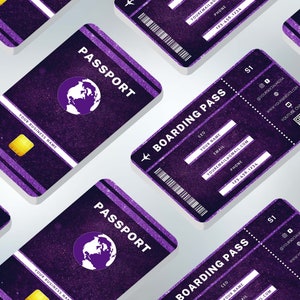 PASSPORT BUSINESS Cards, Boarding Pass Business Cards, DIY Canva ...