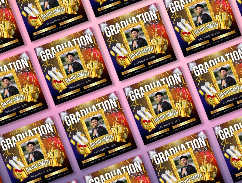 Graduation Party, Graduation Flyer, Editable Template, Graduation ...