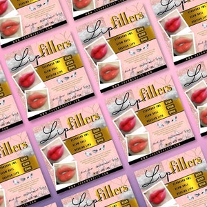 Editable Lip Flyer, Editable Social Media Flyer, Hyaluron Pen ...