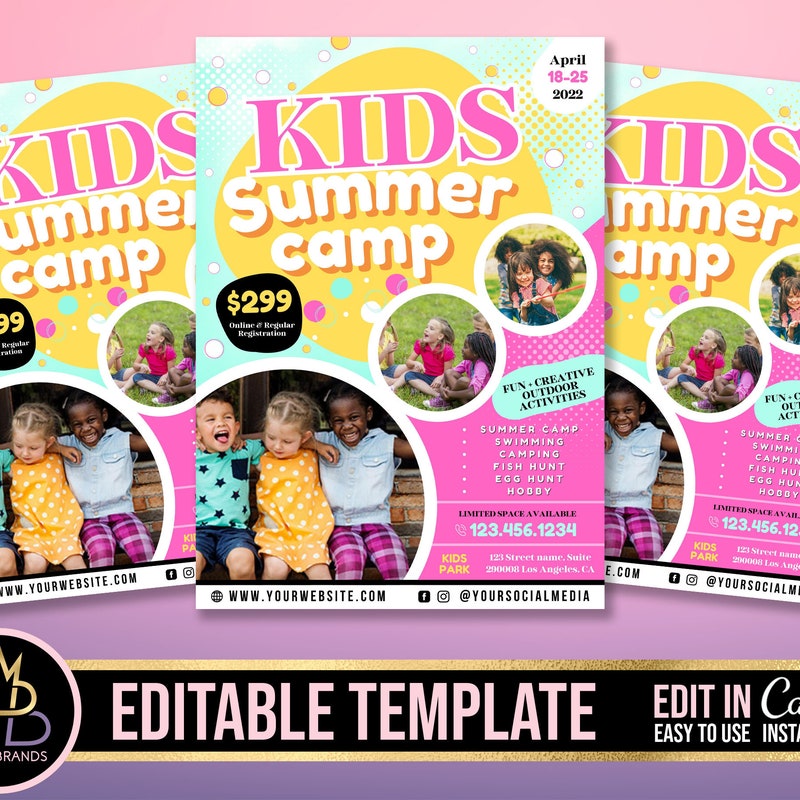 Kid Summer Camps Flyer - Etsy