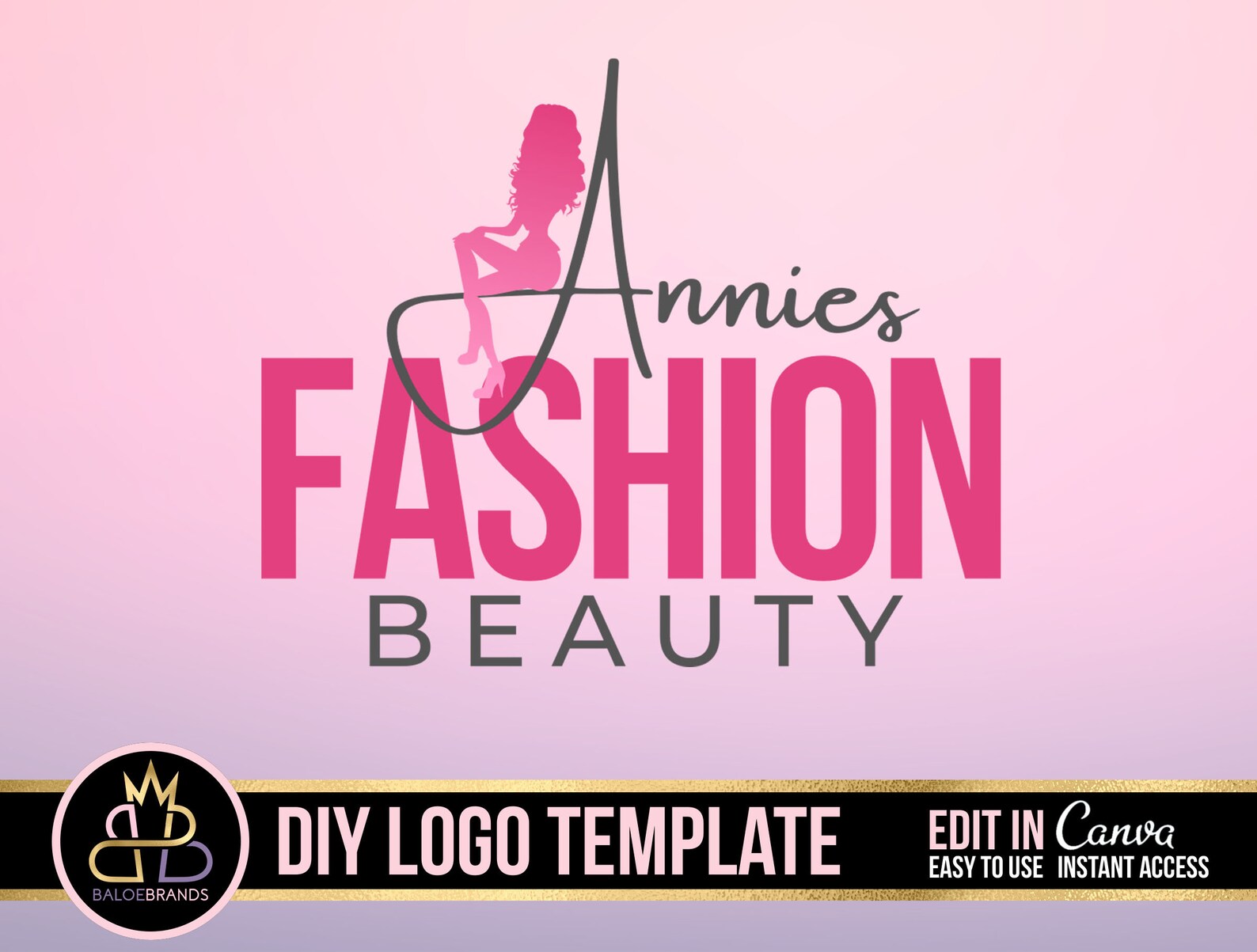 BOUTIQUE LOGO TEMPLATE Canva Template Editable Logo Canva - Etsy