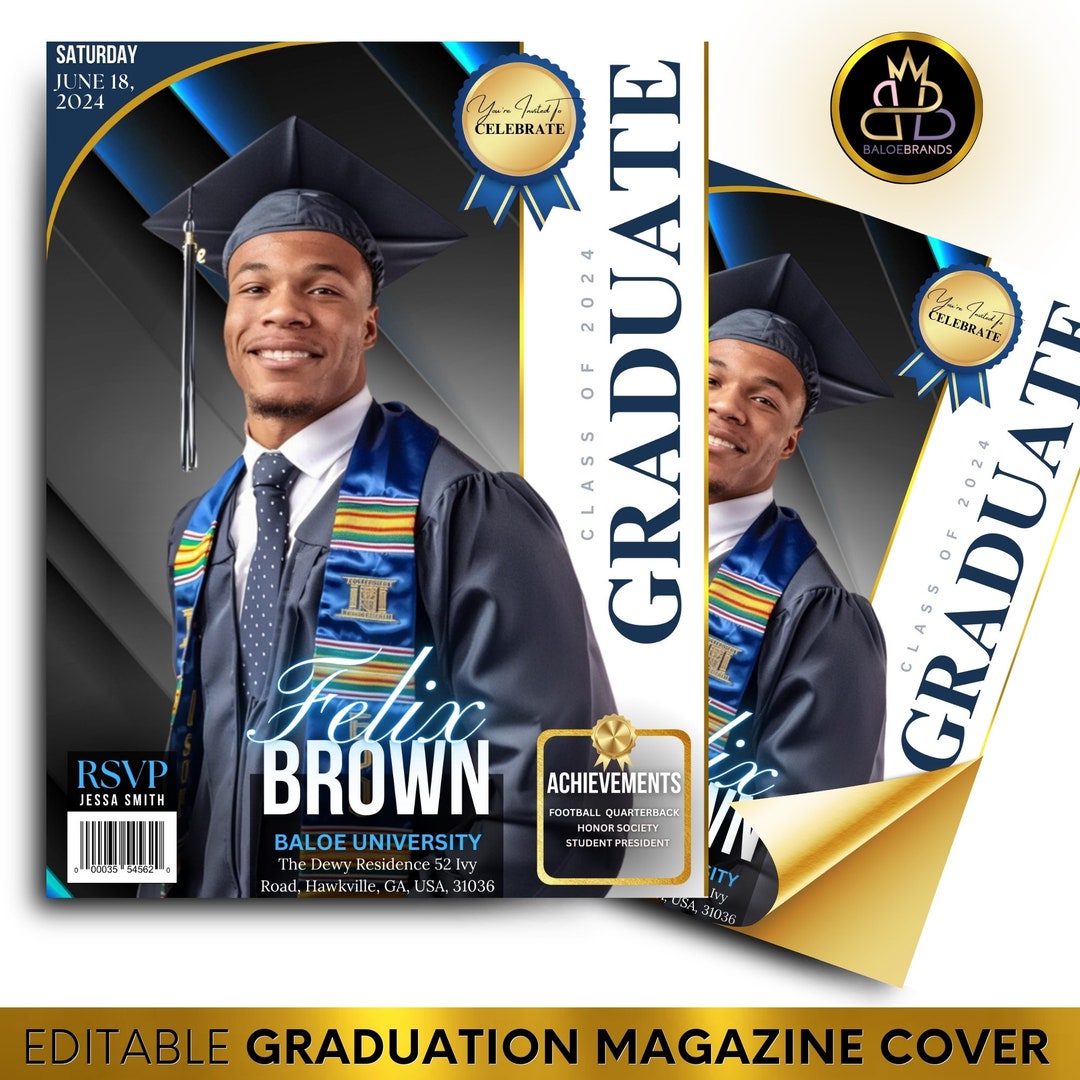 Graduation Party, Graduation Flyer, Editable Template, Graduation ...