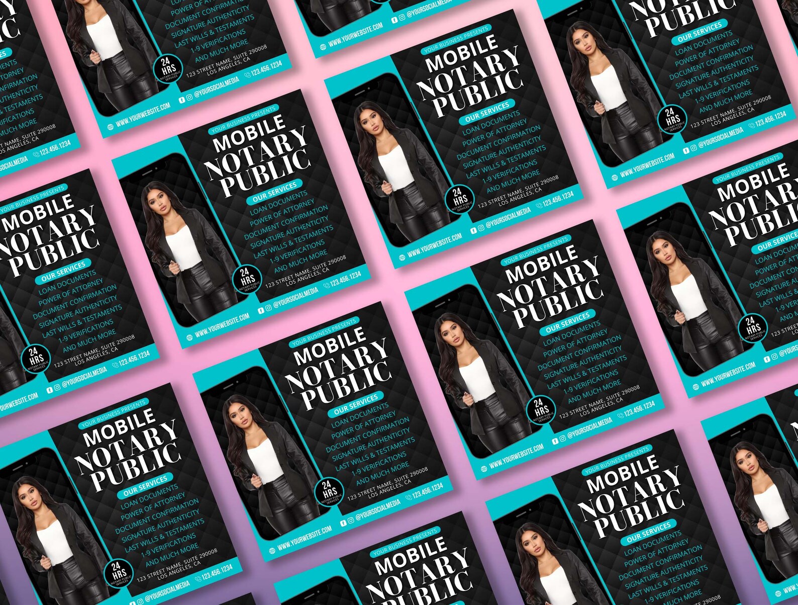 Notary Public Service Flyer Template Notary Social Media - Etsy