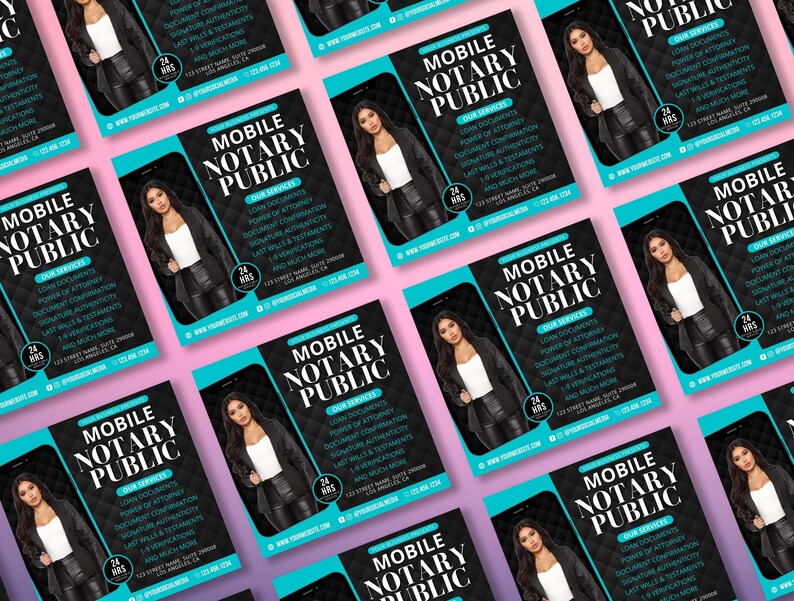 Notary Public Service Flyer Template Notary Social Media | Etsy