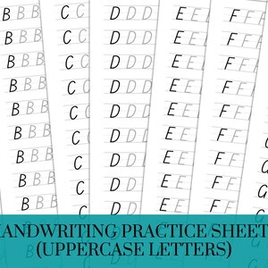 Handwriting Practice Sheet Uppercase Letters. Handwriting Worksheets ...