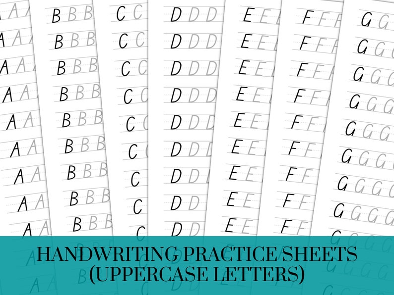 Handwriting Practice Sheet Uppercase Letters. Handwriting Worksheets ...