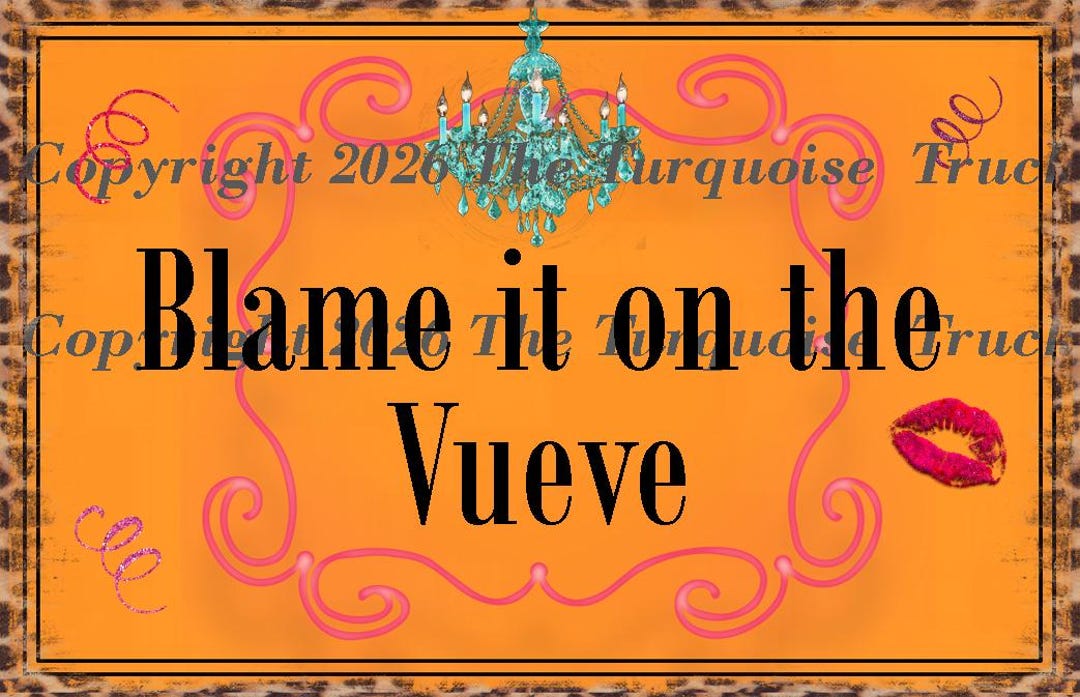 Blame It on the Vueve Yellow-orange Label With Leopard Trim and ...