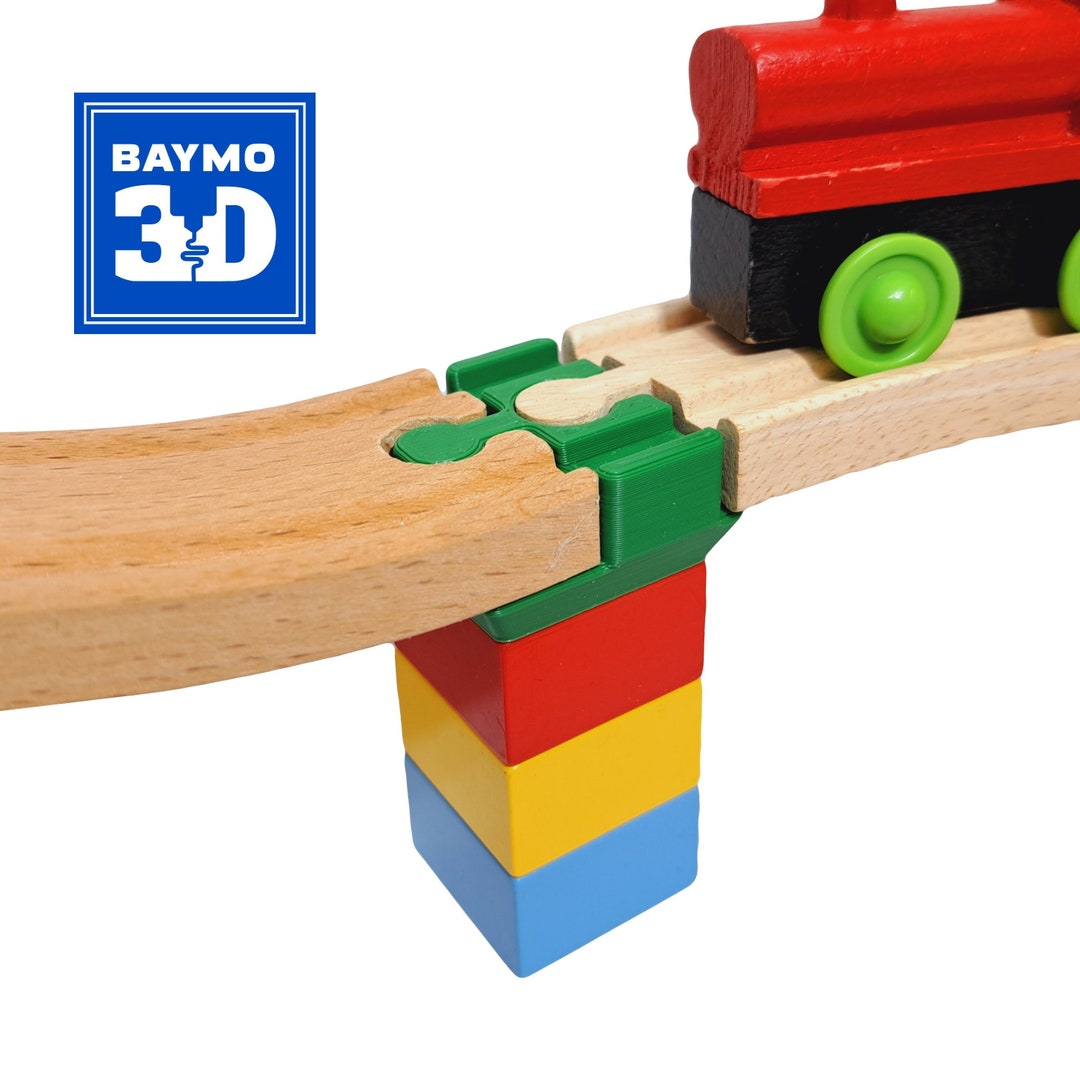 Duplo Wooden Train Track Adapter - Bridge Support Connector - Etsy
