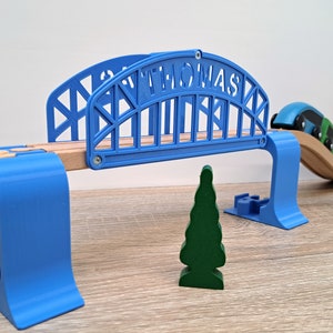 Custom Wooden Train Track Bridge With Personalized Name – Unique Toy ...