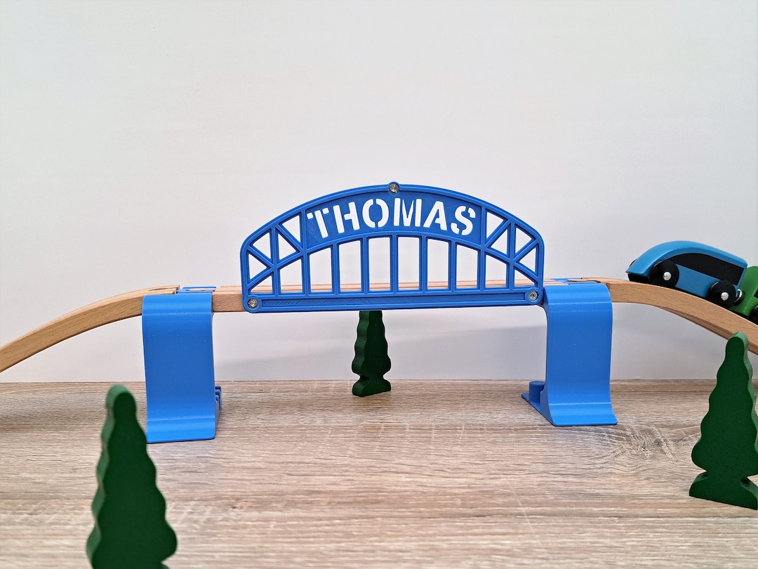 Custom Wooden Train Track Bridge With Personalized Name – Unique Toy ...