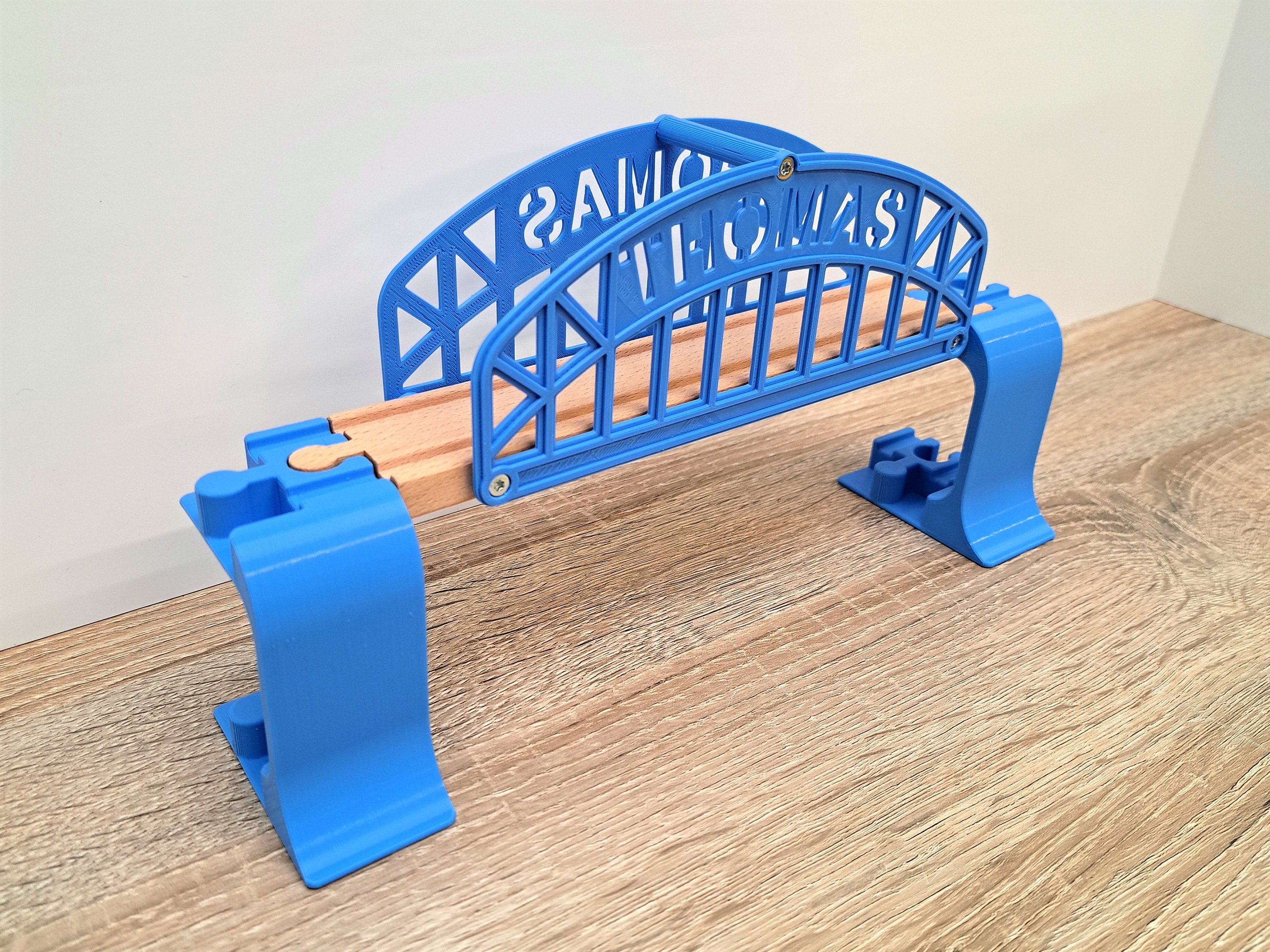 Custom Wooden Train Track Bridge with Personalized Name – Unique Toy ...