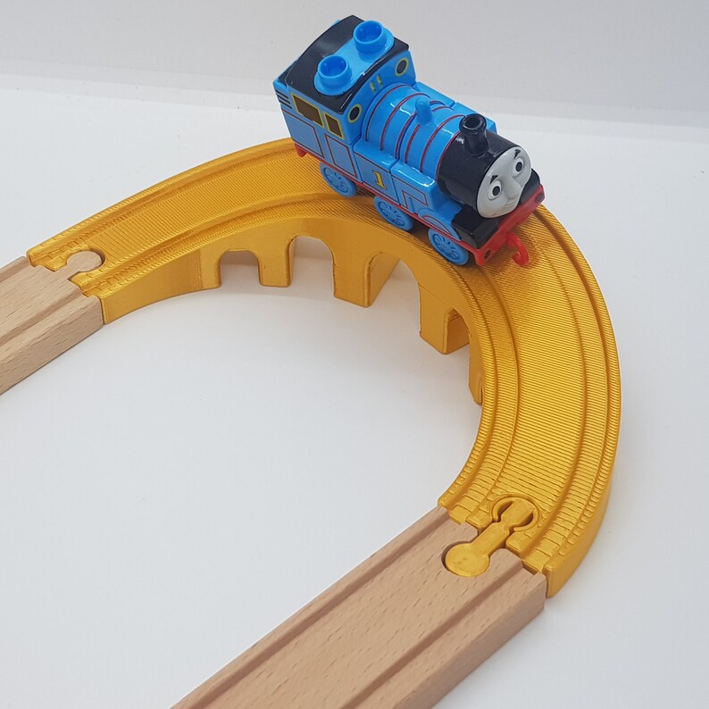 Banked 180 Degree Curve for Wooden Train Track Compatible | Etsy