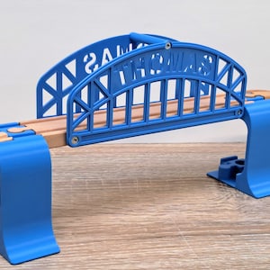 Custom Wooden Train Track Bridge With Personalized Name – Unique Toy ...