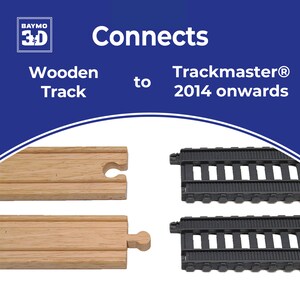 Thomas Trackmaster 2014> to Wooden Track Adapters X2 (brio/bigjigs/ikea ...