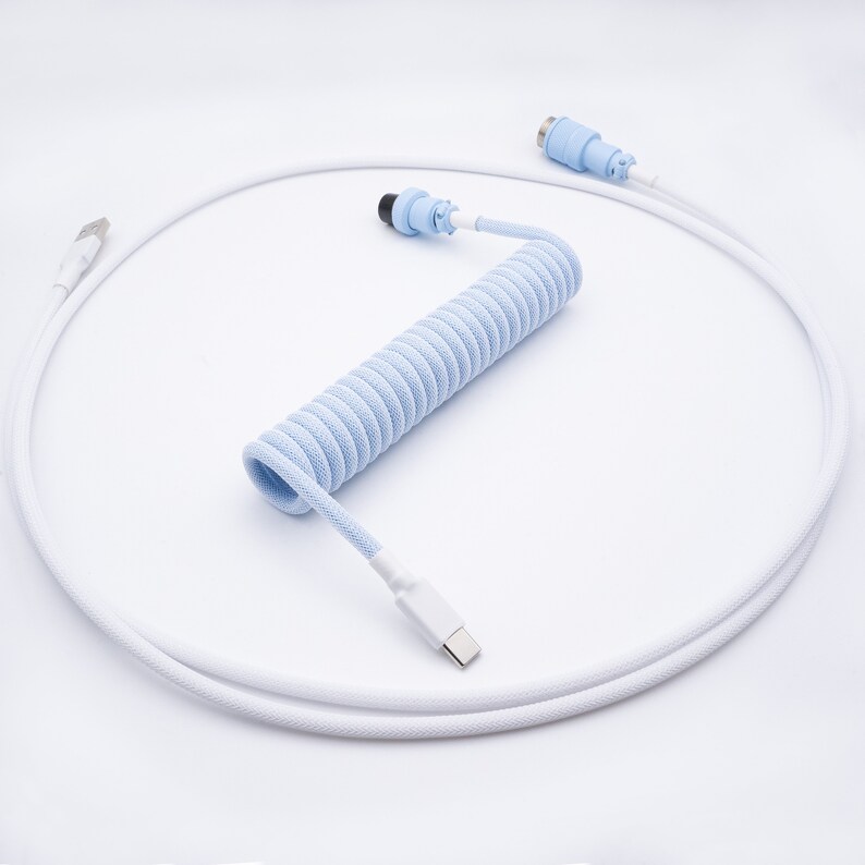 PREMADE IN STOCK Fluffy Clouds Mechanical Keyboard Cable - Etsy