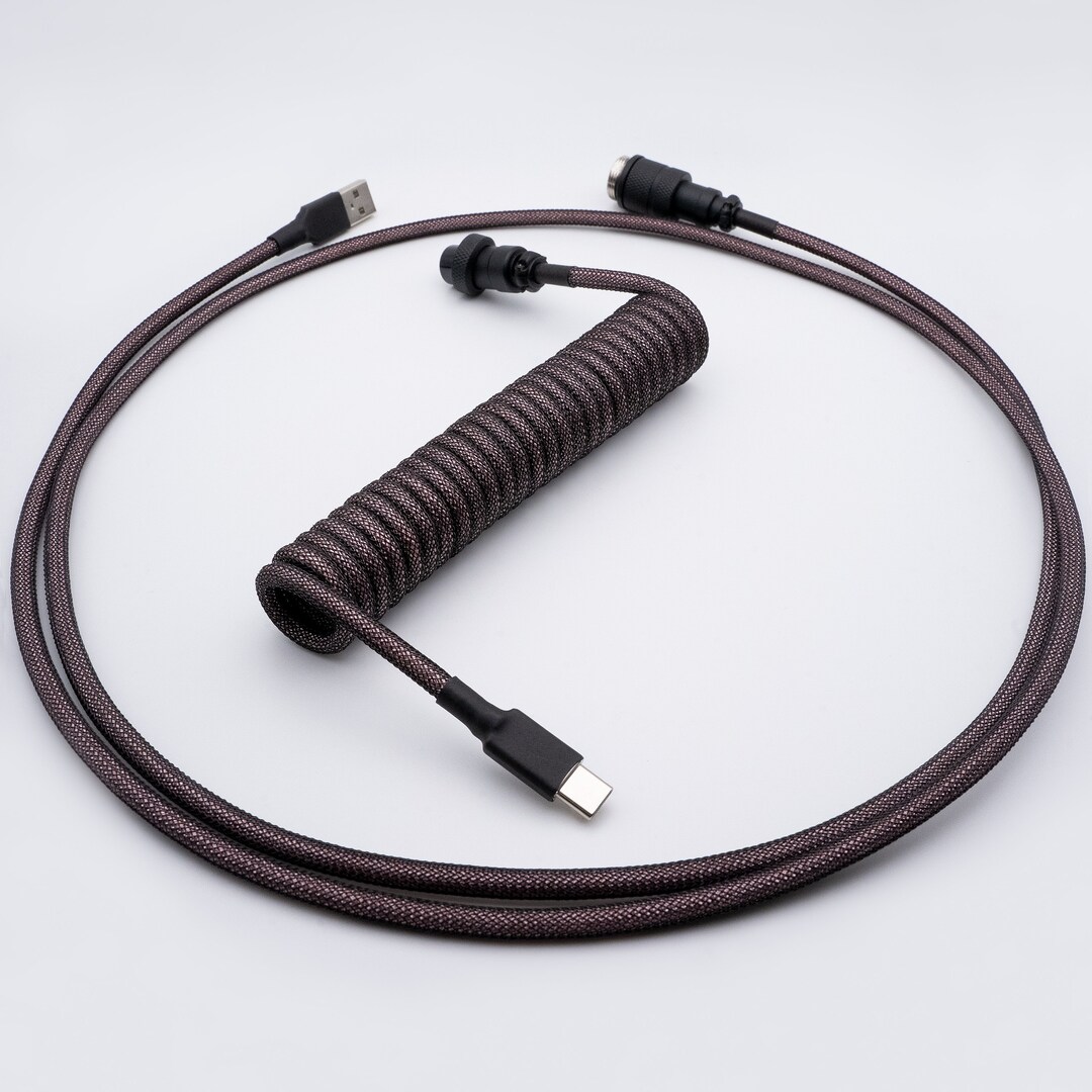 PREMADE IN STOCK - Dark Pink Lemonade Mechanical Keyboard Cable - Etsy