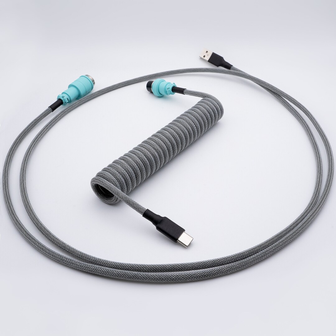 PREMADE IN STOCK - Cloudy Skies Mechanical Keyboard Cable - Etsy