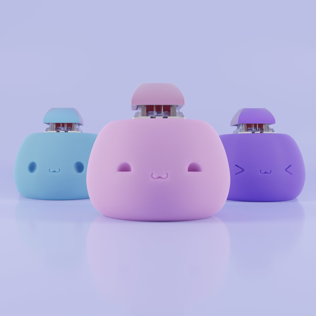 Mechanical Switch Clicky Fidget - 105+ Colors, 1 Key Mochi Keychain ...