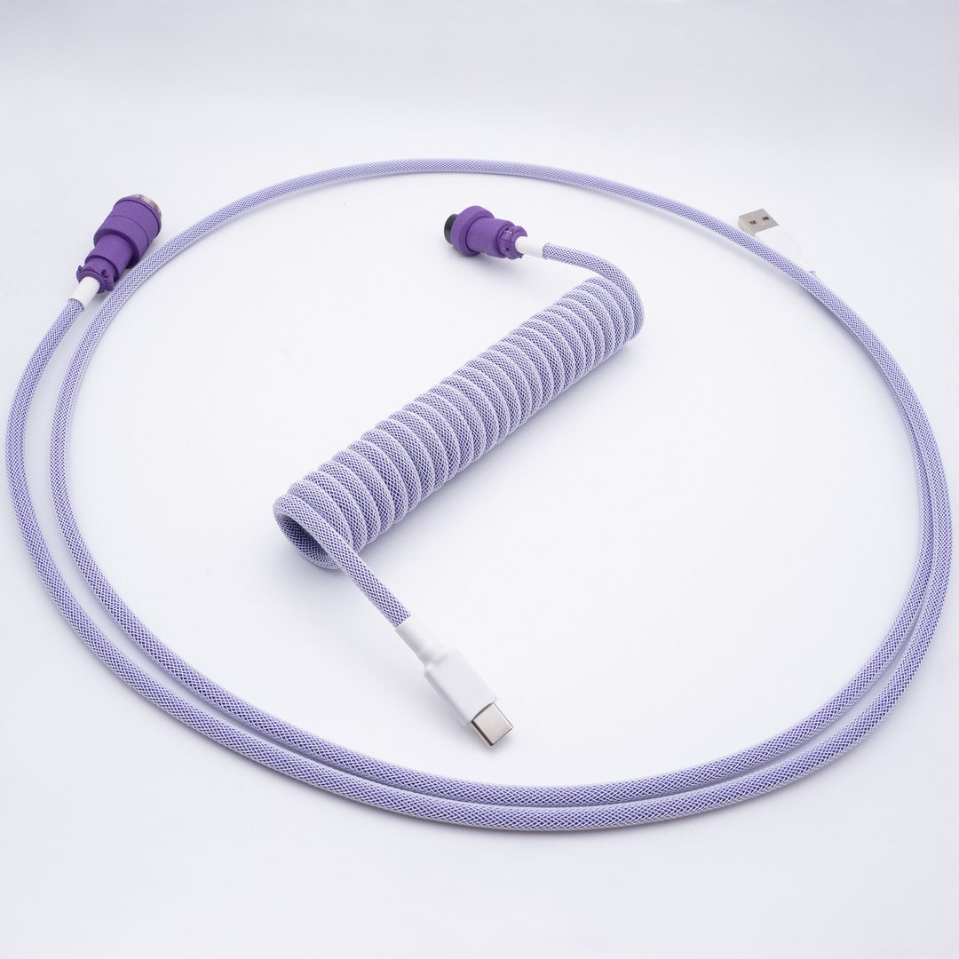 PREMADE IN STOCK - Pastel Plum Mechanical Keyboard Cable - Etsy