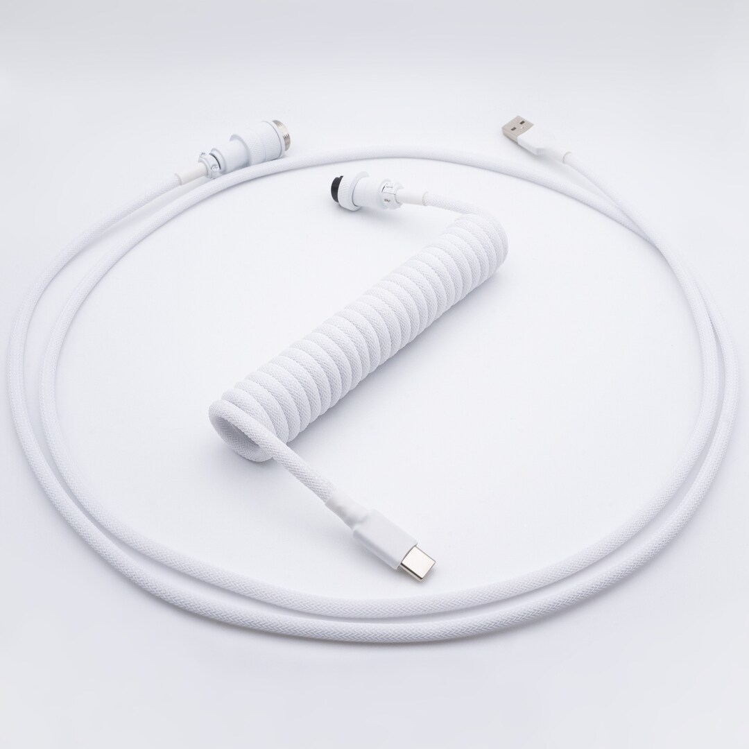 PREMADE IN STOCK - Triple White Mechanical Keyboard Cable - Etsy