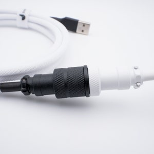 PREMADE IN STOCK - Black Coil Split Mechanical Keyboard Cable - Etsy