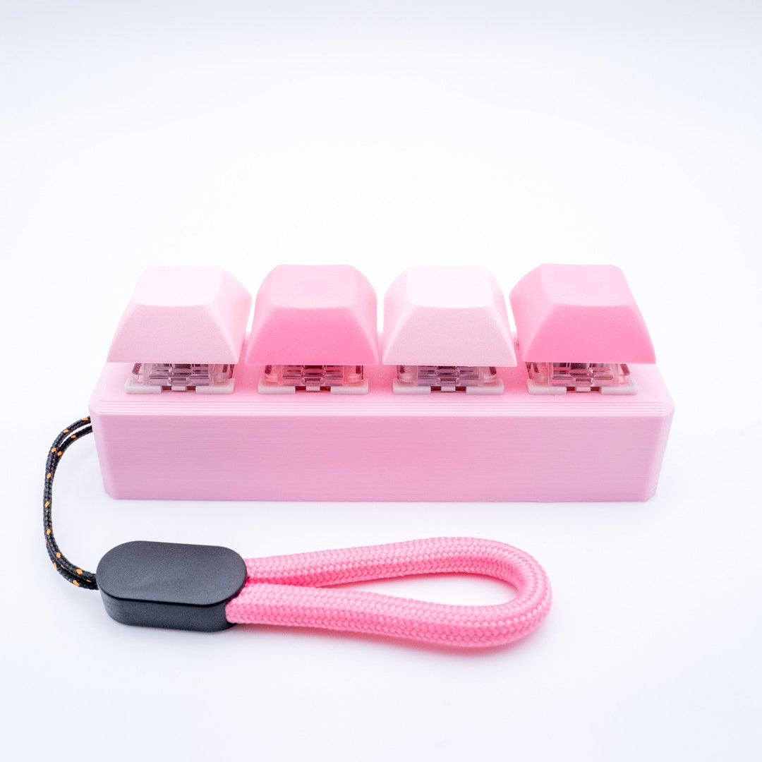 Mechanical Switch Clicky Fidget Strawberry Milkshake 4 Keys Straight W ...