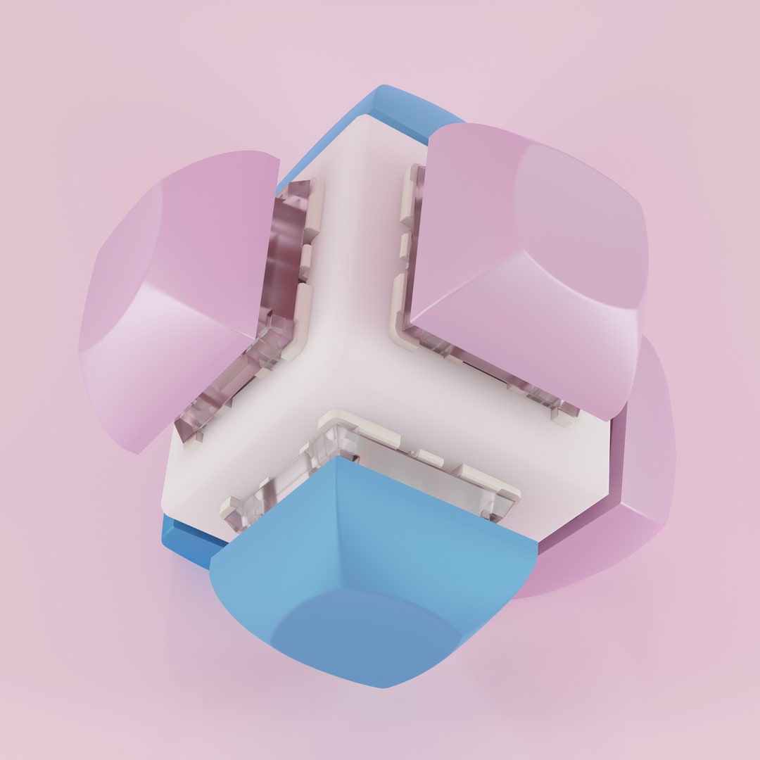 Mechanical Switch Clicky Fidget - 6 Keys Bubblegum Cube, Keyboard ...