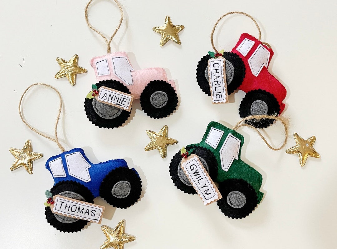 Tractor Christmas Tree Decoration/personalised Tractor Decoration ...