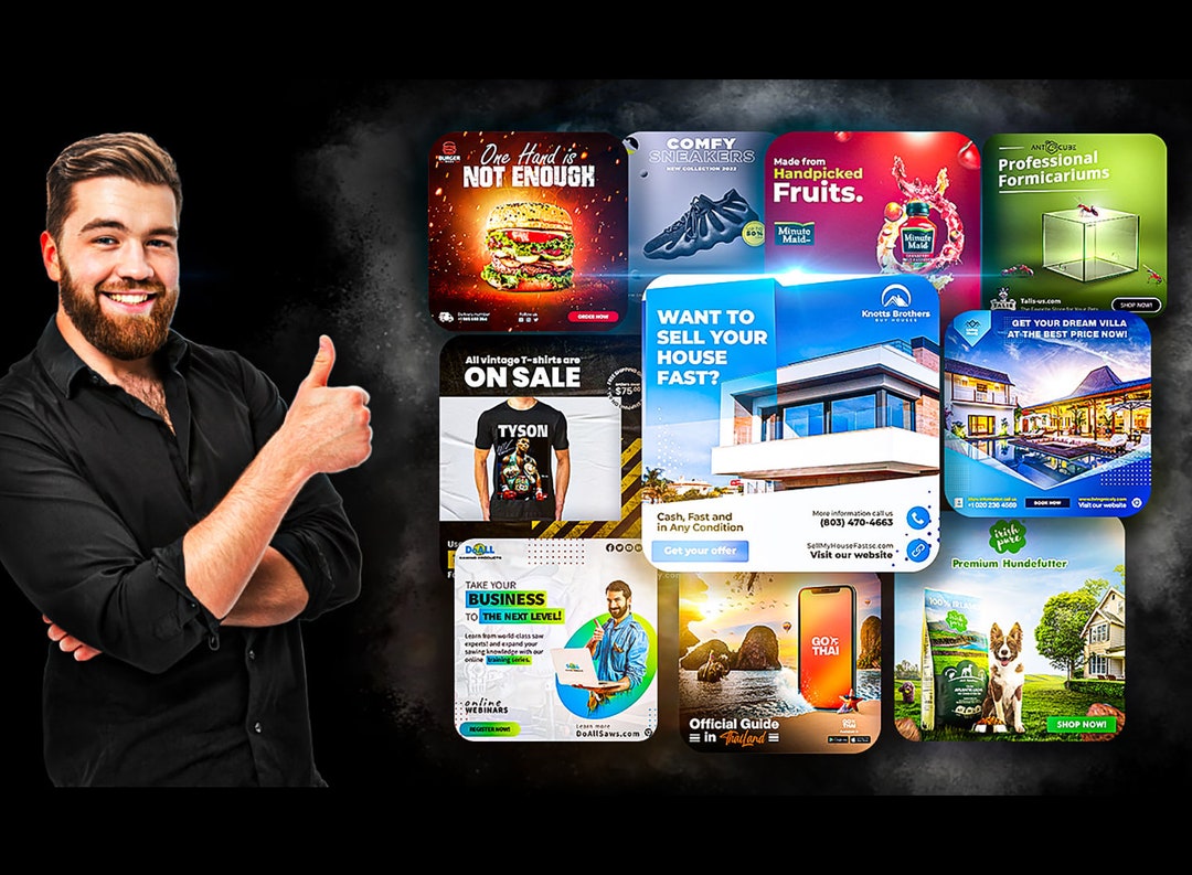 I Will Design Creative and High Converting Facebook Ads, Instagram Post, Youtube Thumbnail ...