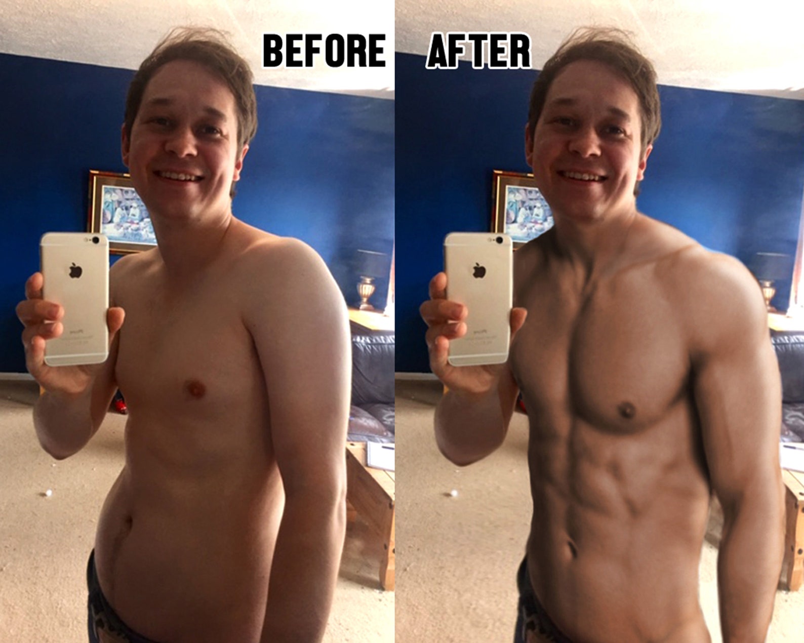 Photoshop muscles and abs body slimming enhance muscles | Etsy