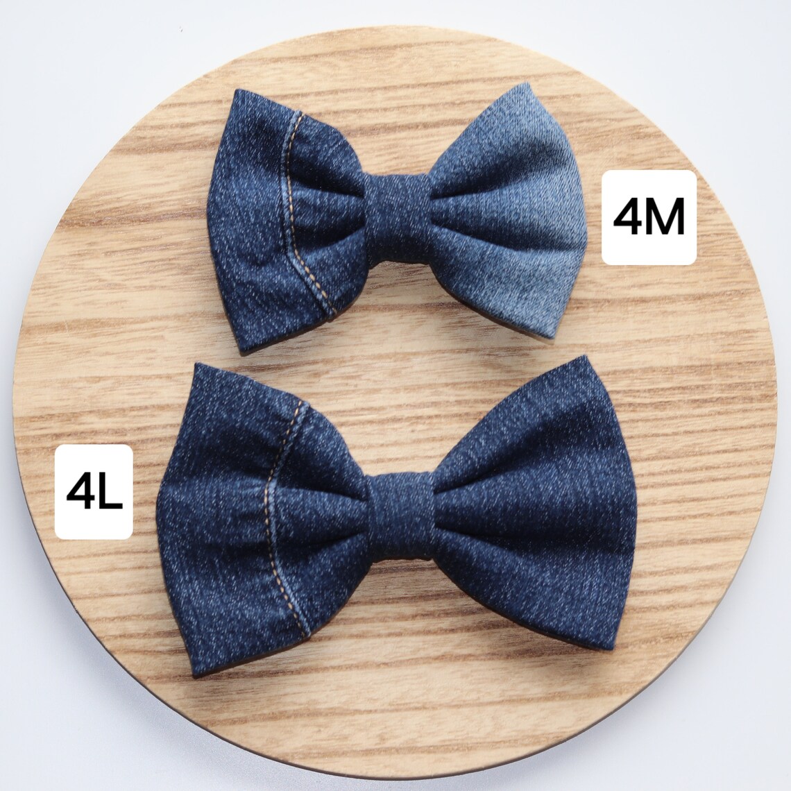 Upcycled Denim Dog Bowties - Etsy
