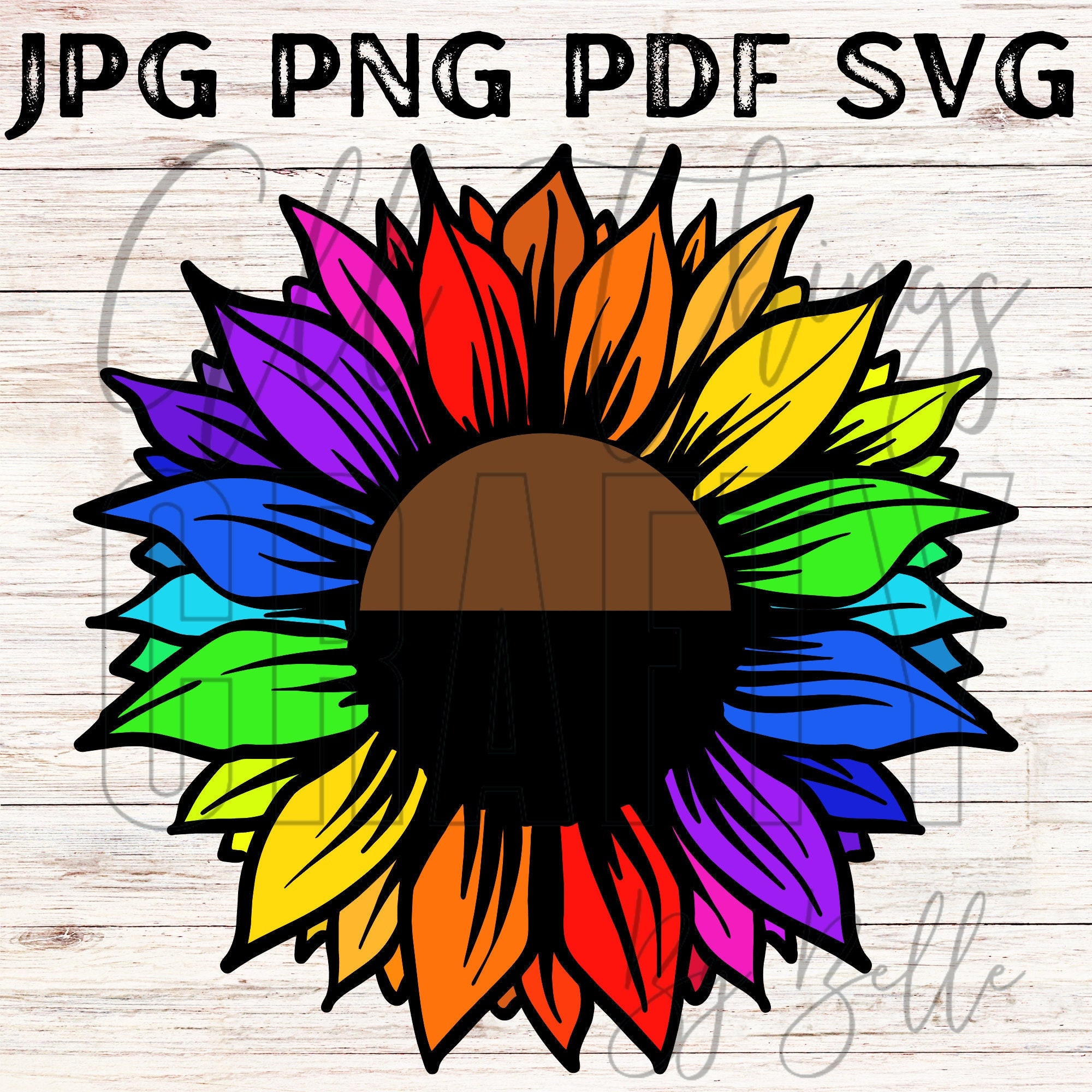 LGBTQIA+ Pride SVG, Philly Pride Flag SVG, Rainbow Flower Digital Files ...
