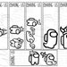 Among Us Printable Coloring Bookmarks - 1 PDF File - 34 Individual ...