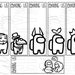 Among Us Printable Coloring Bookmarks - 1 PDF File - 34 Individual ...