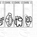 Among Us Printable Coloring Bookmarks - 1 PDF File - 34 Individual ...