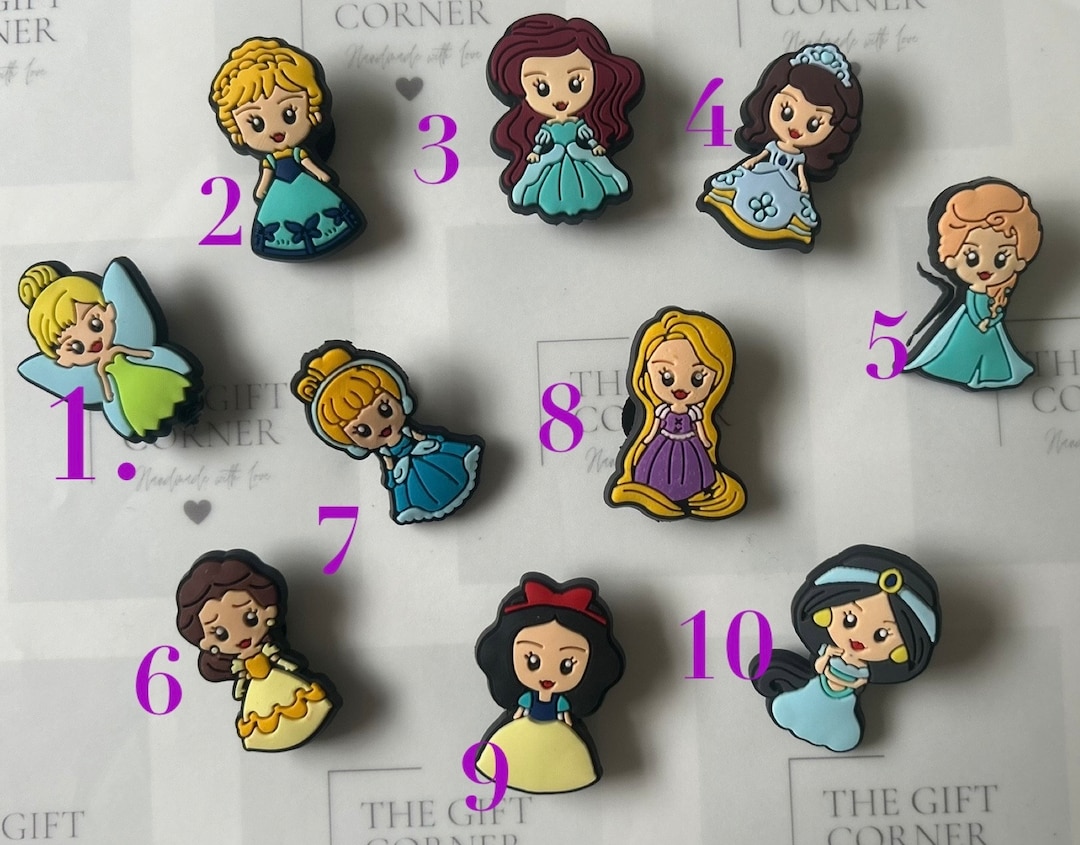Disney Princess Shoe Croc Charms - Etsy