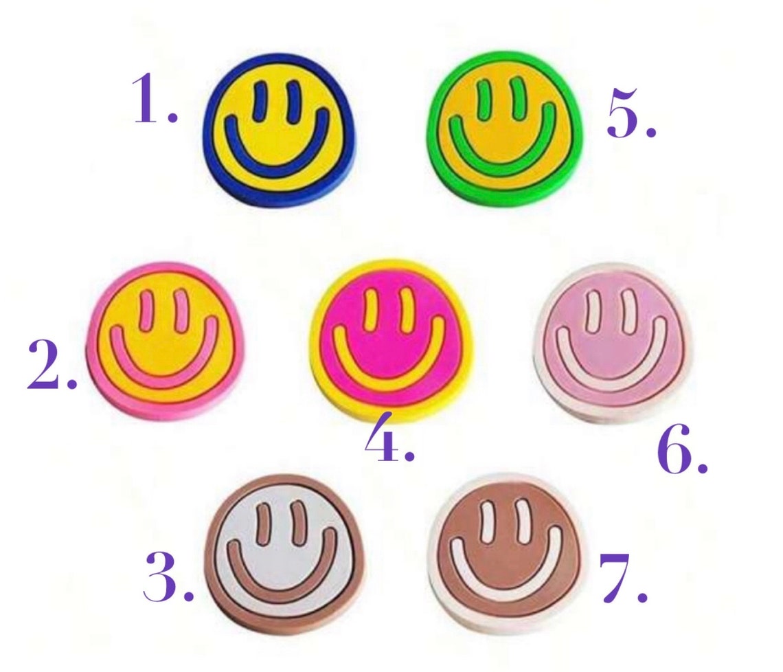 Smiley Face Croc Charms - Etsy UK