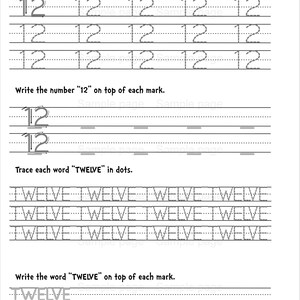 20 Printable Numbers Worksheet 1 to 20 Learn to Write - Etsy