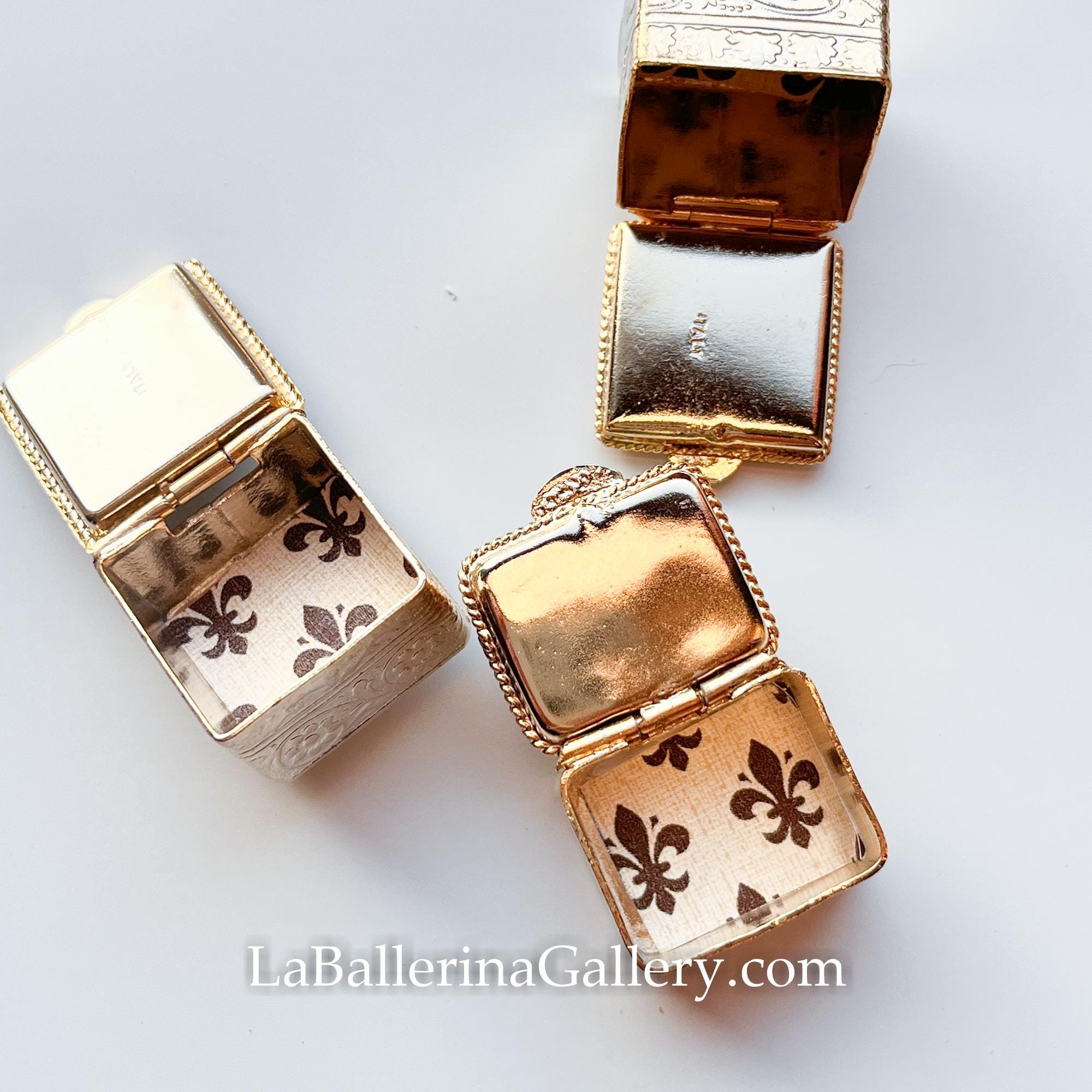 IN STOCK Italian Florentine Micro Mosaic Jewelry Pill Box Florence ...