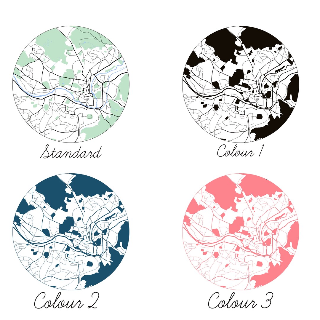 Custom Hand Drawn Map Illustration DIGITAL COPY/ Personalised Map/gifts ...