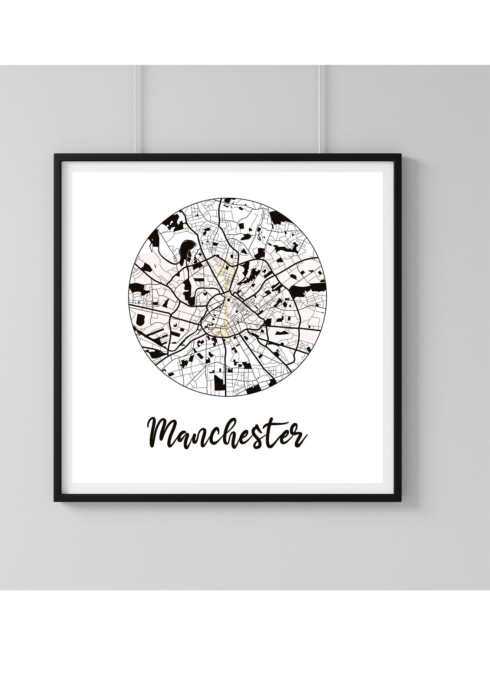 Custom Hand Drawn Map Illustration DIGITAL COPY/ Personalised Map/gifts ...
